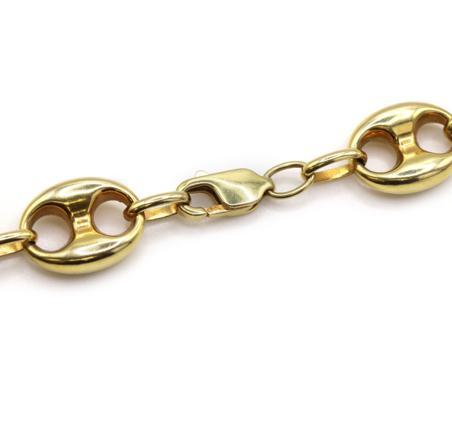 Gucci Puff Hollow Puffed Mariner 14K Yellow Gold Link Chain Men’s Necklace