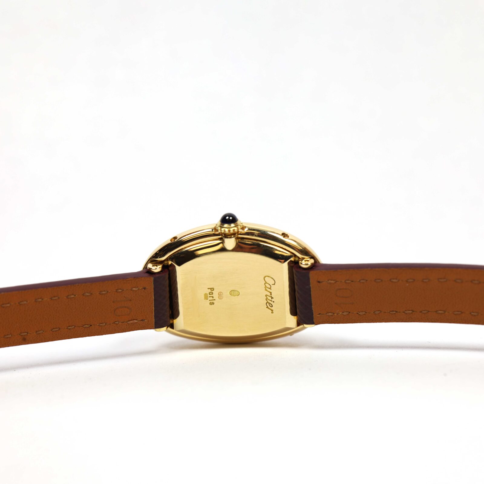 Ladies Cartier Baignoire 78094 22MM White Paris Dial 18K Yellow Gold